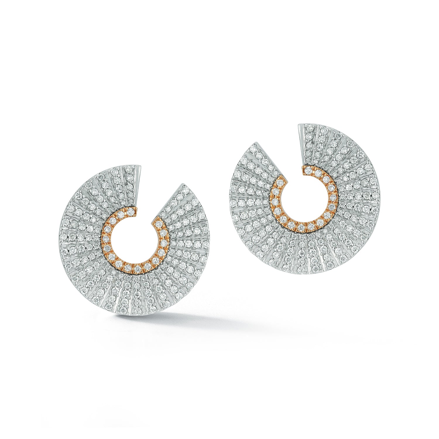 Front facing diamond hoop earrings store