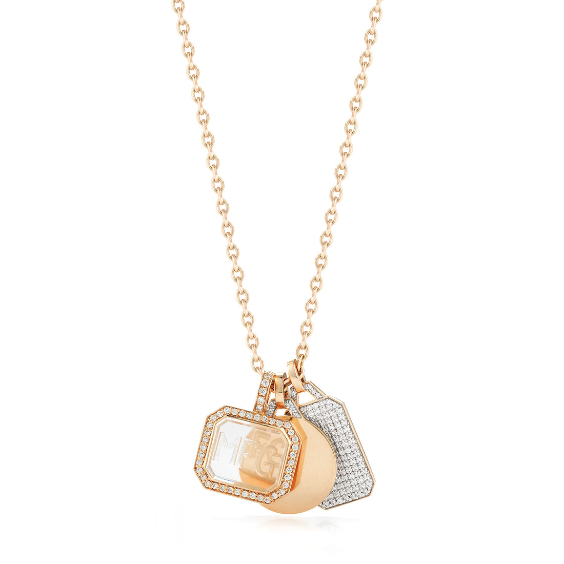 DORA 18K GOLD ALL DIAMOND RECTANGULAR TABLET CHARM – Walters Faith